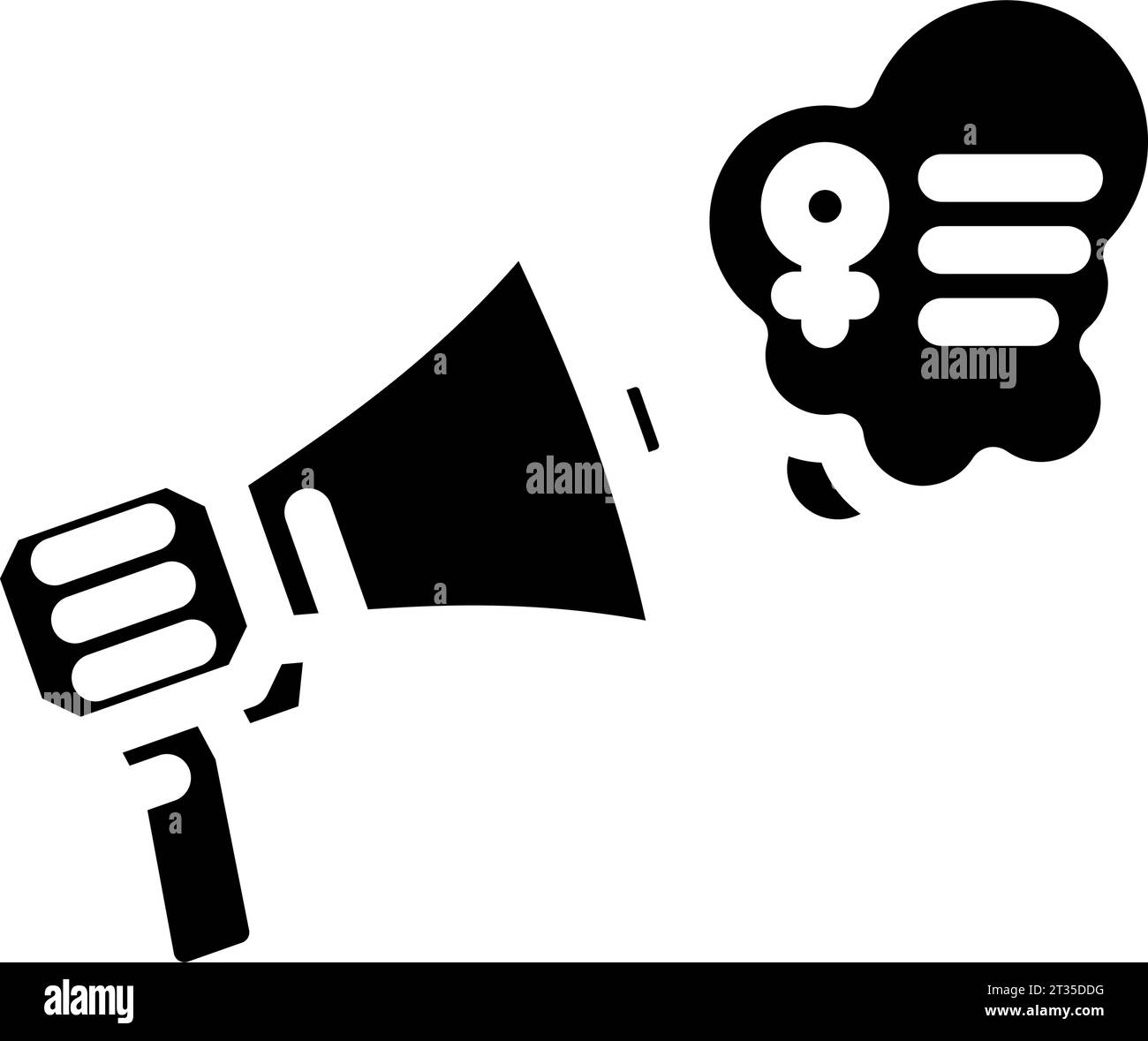 women empowerment feminism woman glyph icon vector illustration Stock ...