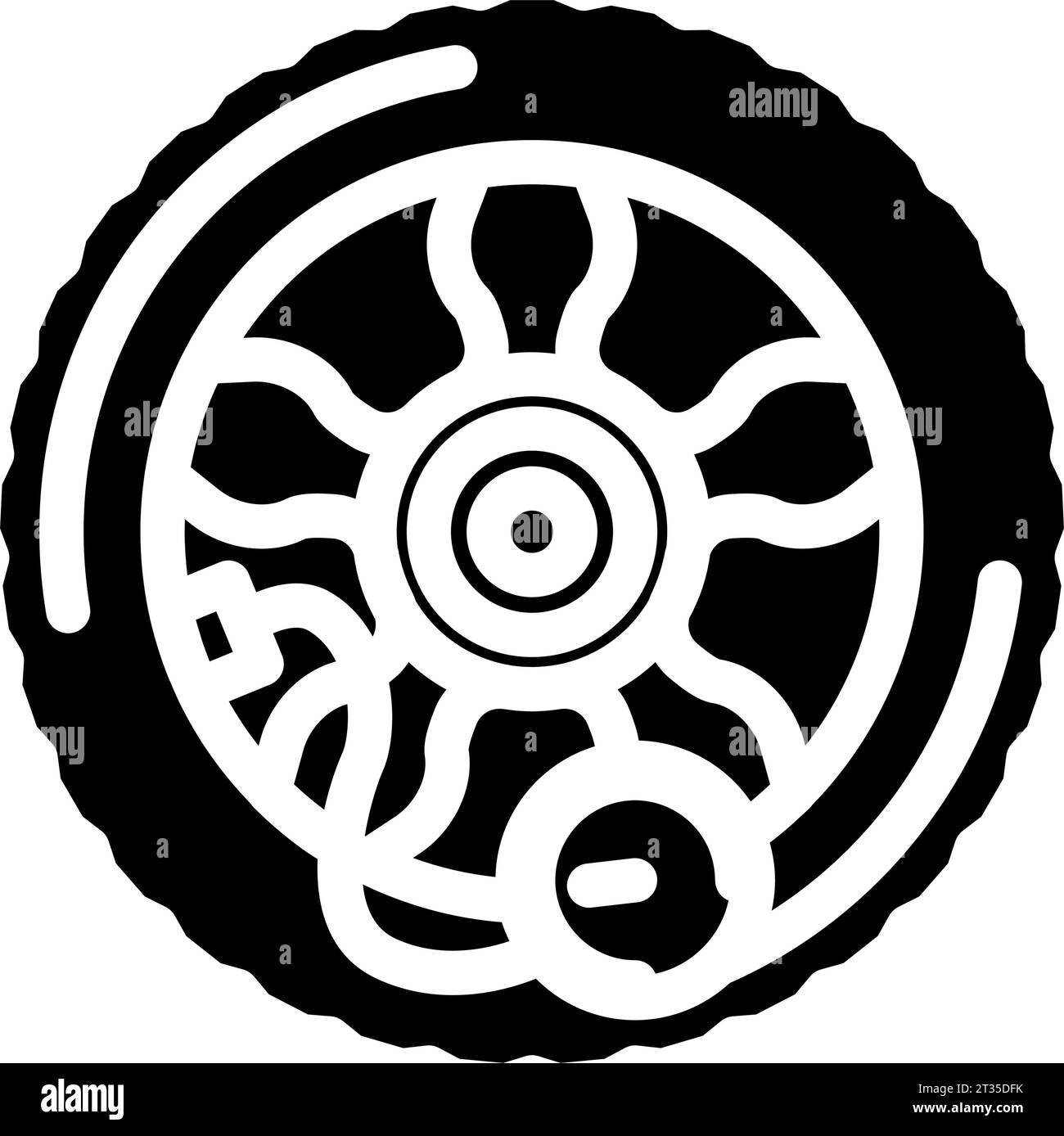 tire maintenance car mechanic glyph icon vector illustration Stock ...