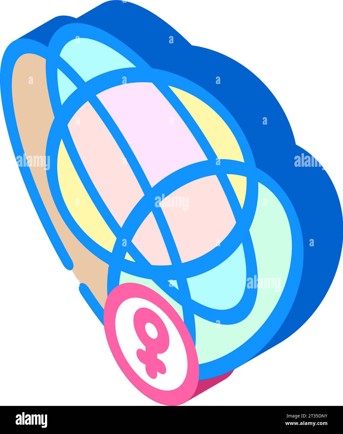 intersectional feminism woman isometric icon vector illustration Stock ...