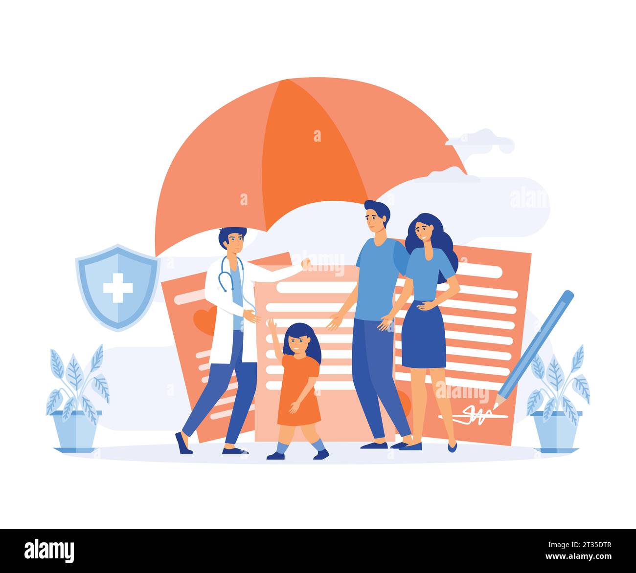 Health and life insurance concept, Doctor and Patients in Hospital ...