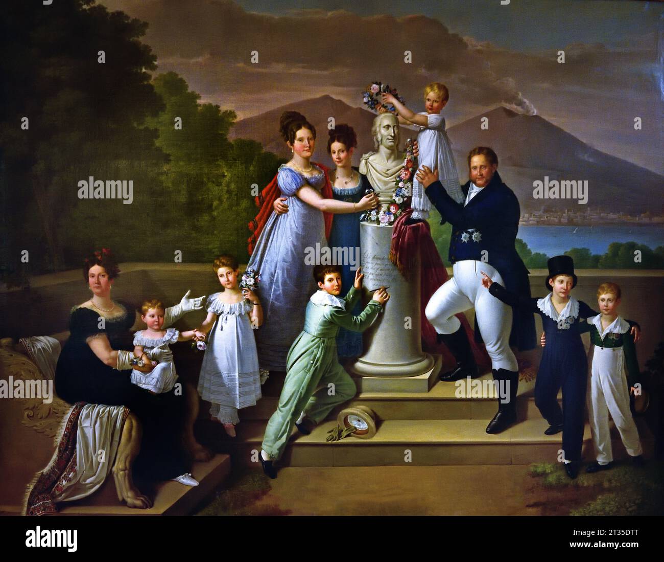 Francis I - Francesco I and His Family, 1820, painting by, Giuseppe ...