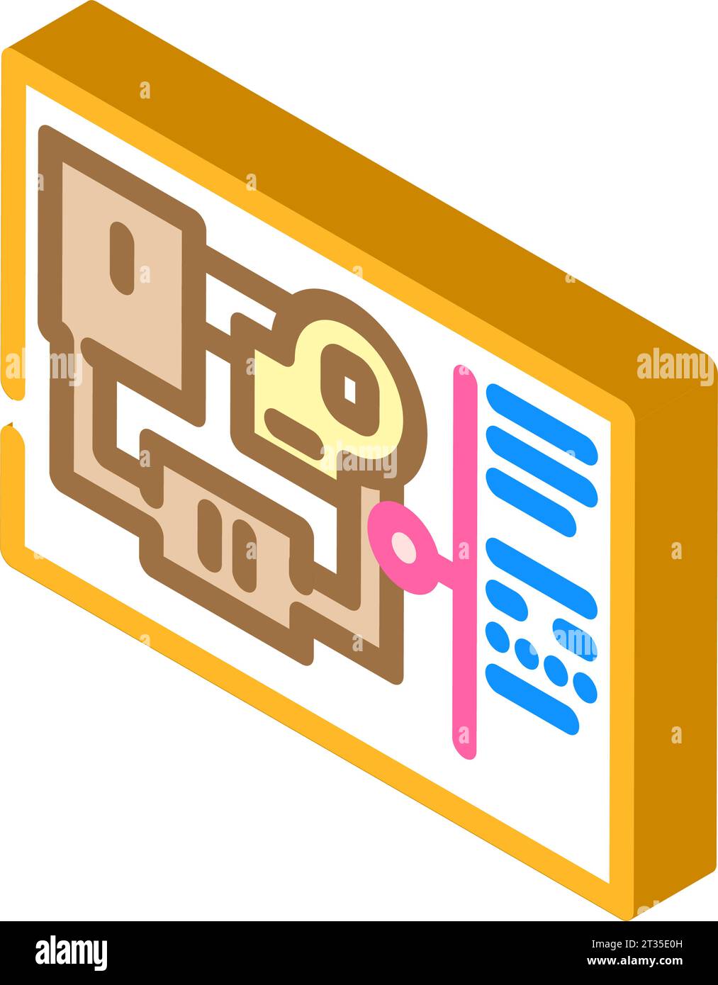 level design game development isometric icon vector illustration Stock ...