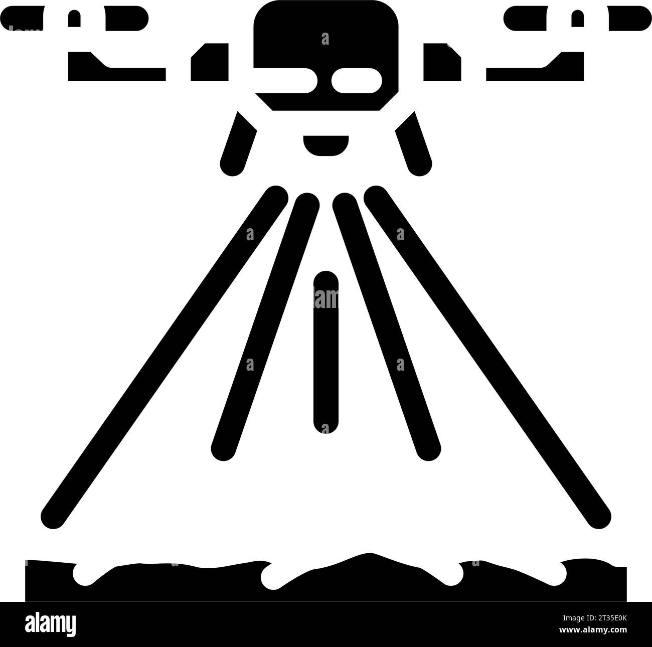 surveying drone glyph icon vector illustration Stock Vector Image & Art ...