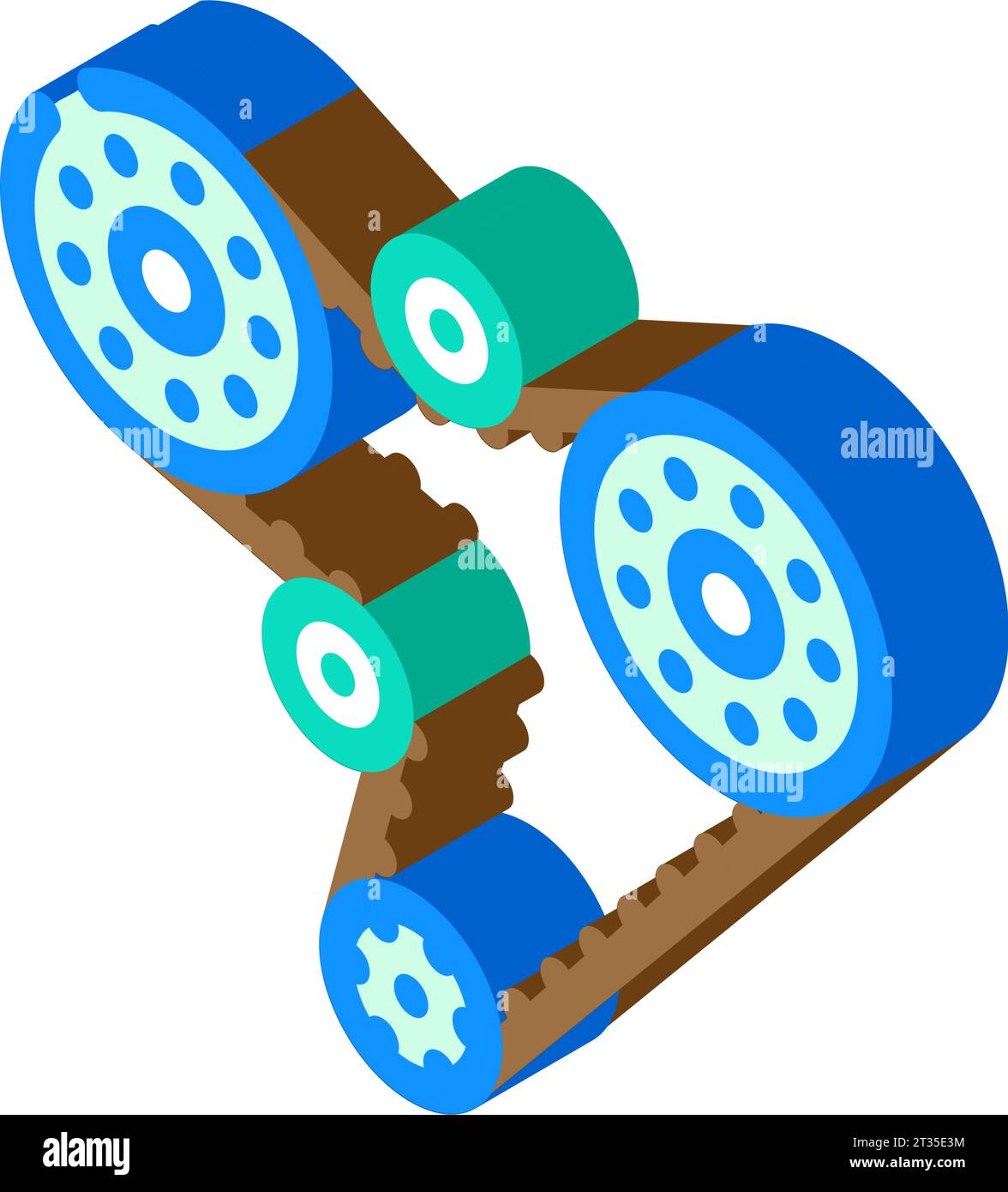 timing belt car mechanic isometric icon vector illustration Stock ...