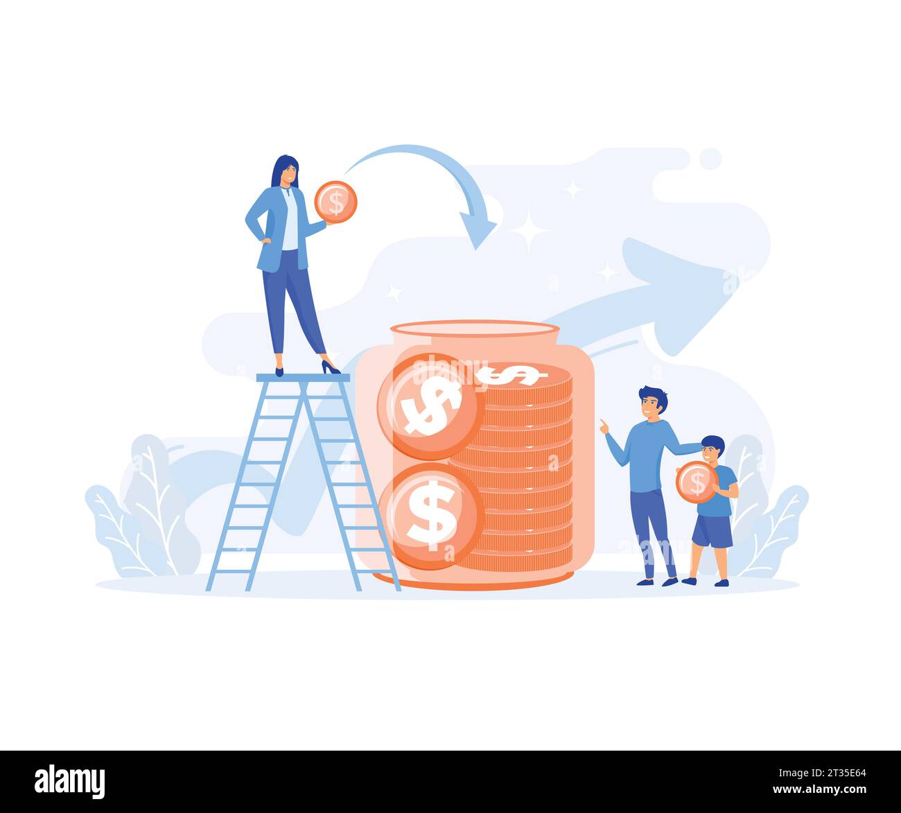 Child save jar Stock Vector Images - Alamy