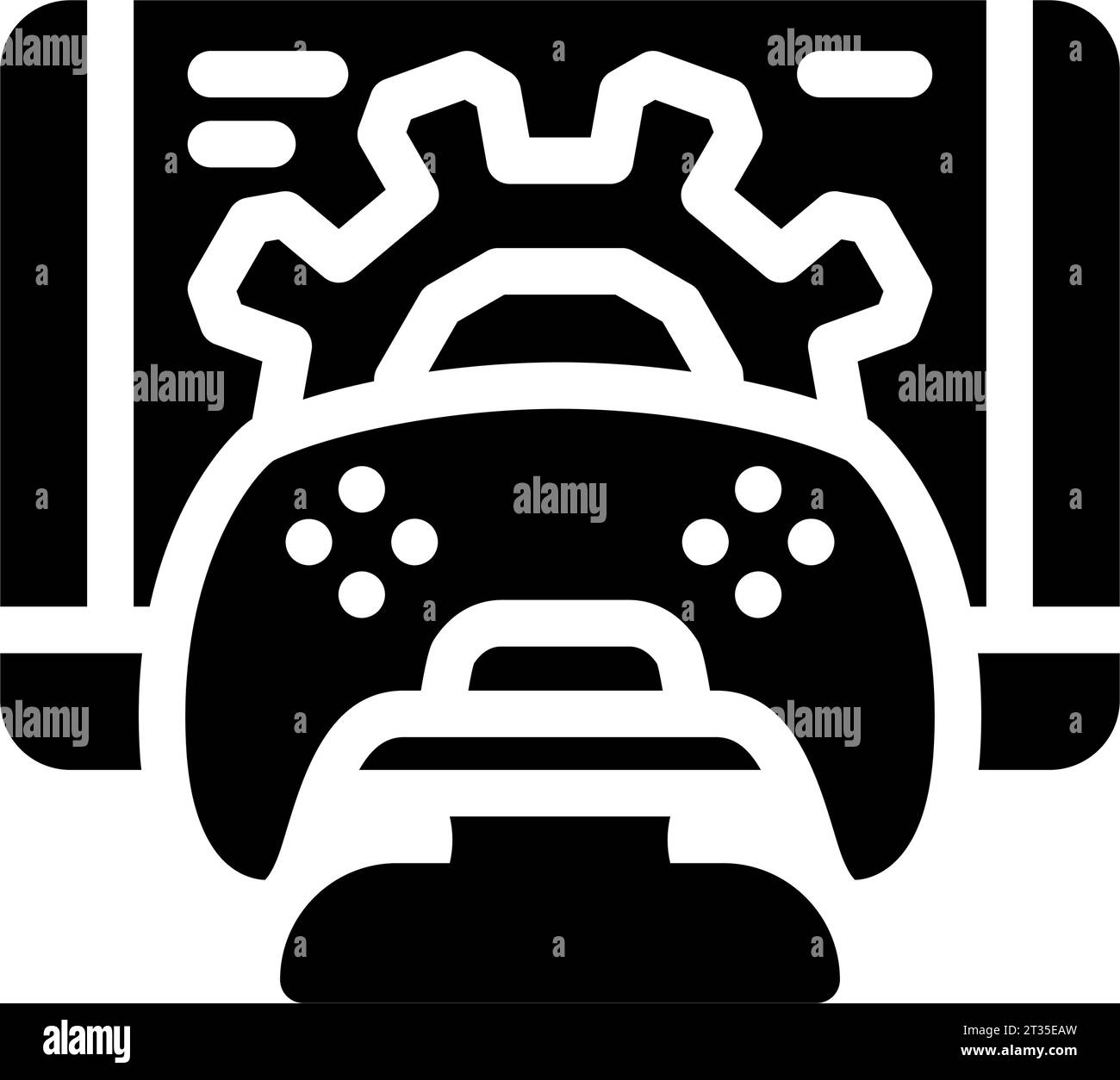 optimization game development glyph icon vector illustration Stock ... optimization game development glyph icon vector illustration Stock ...