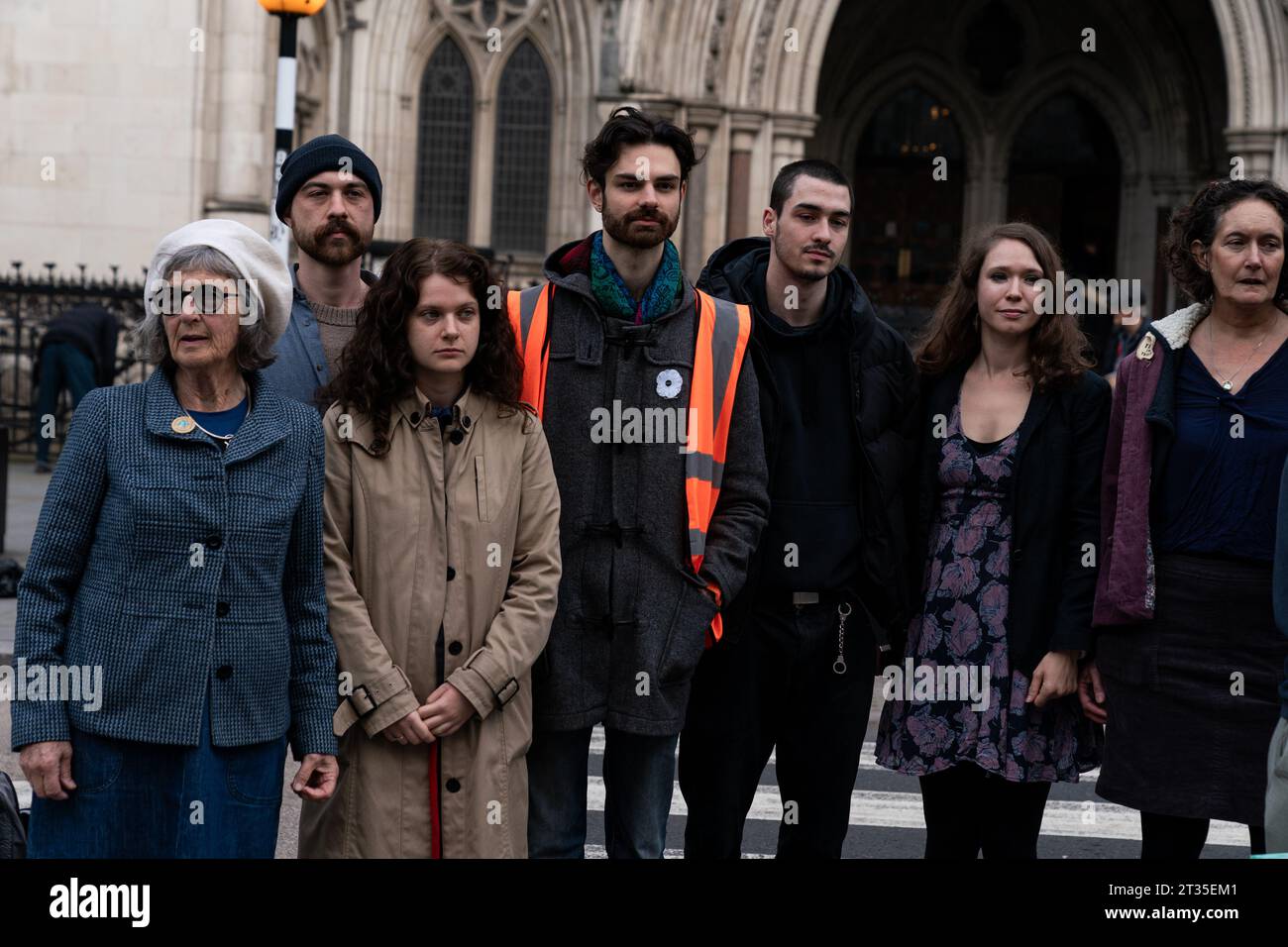 Just Stop Oil protesters (left to right): Gaie Delap, Luke Elson ...