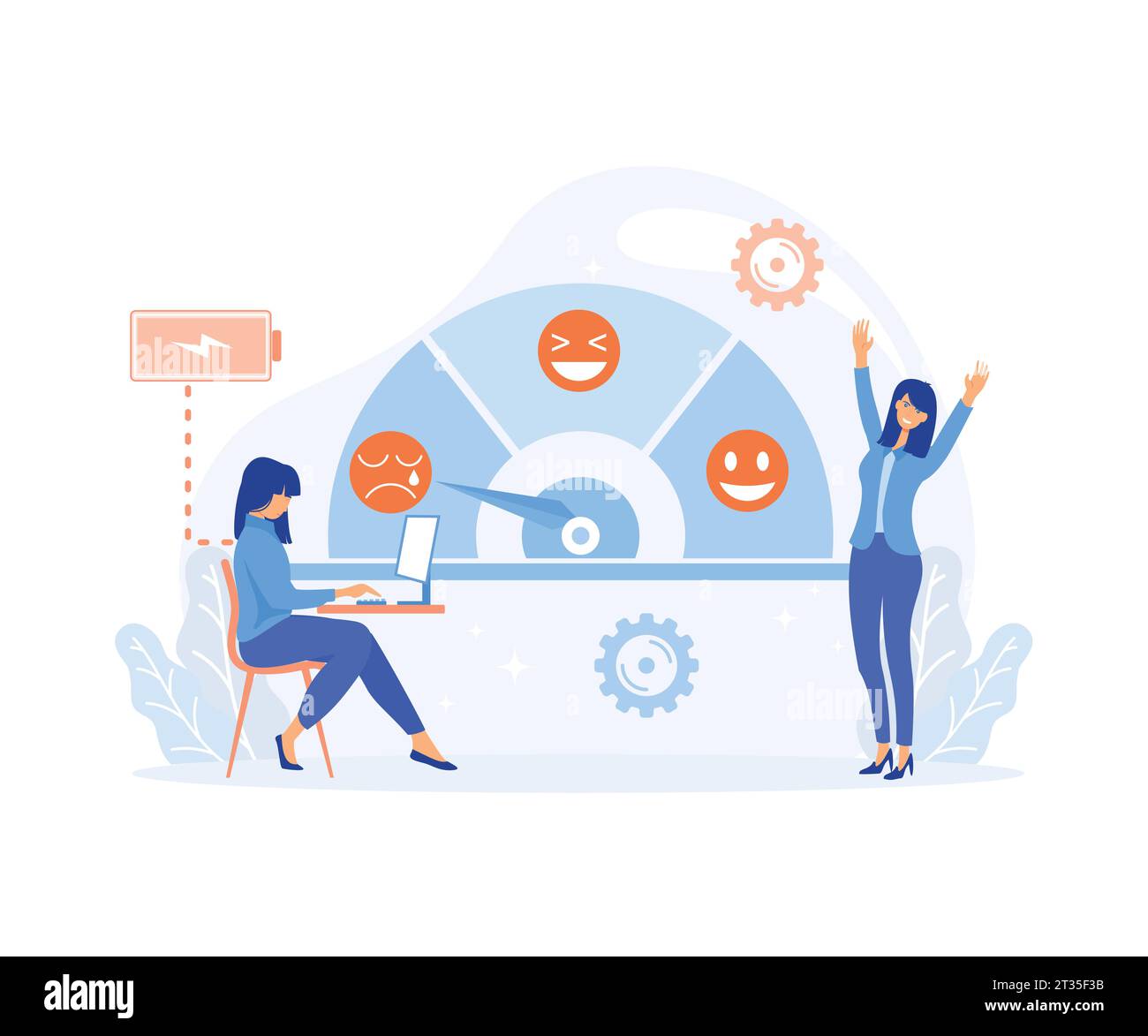 Low Stress level, good mood indicator. Fully charged active girl ...