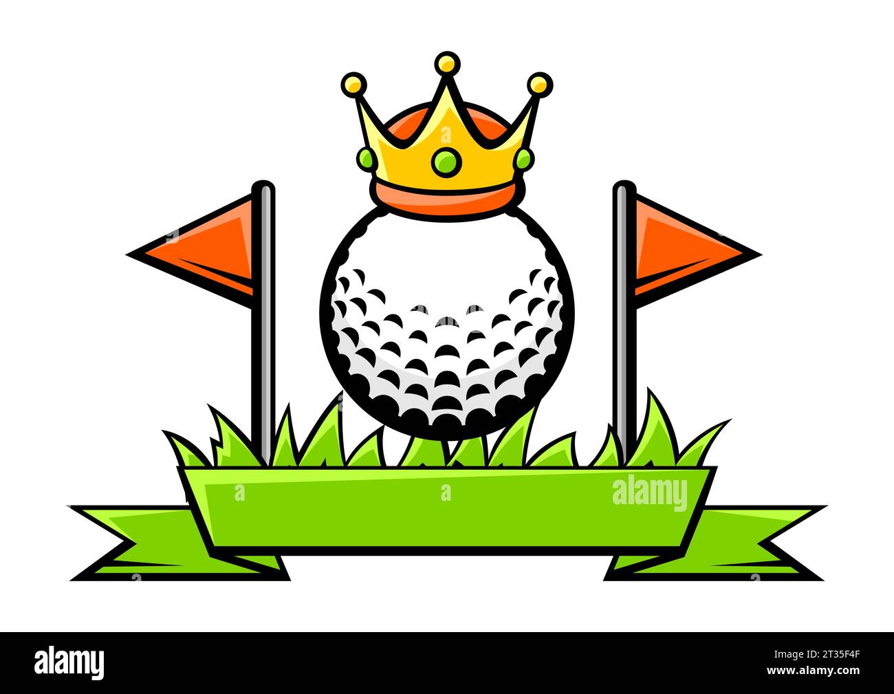 Emblem with golf symbols. Sport club label or emblem Stock Vector Image ...