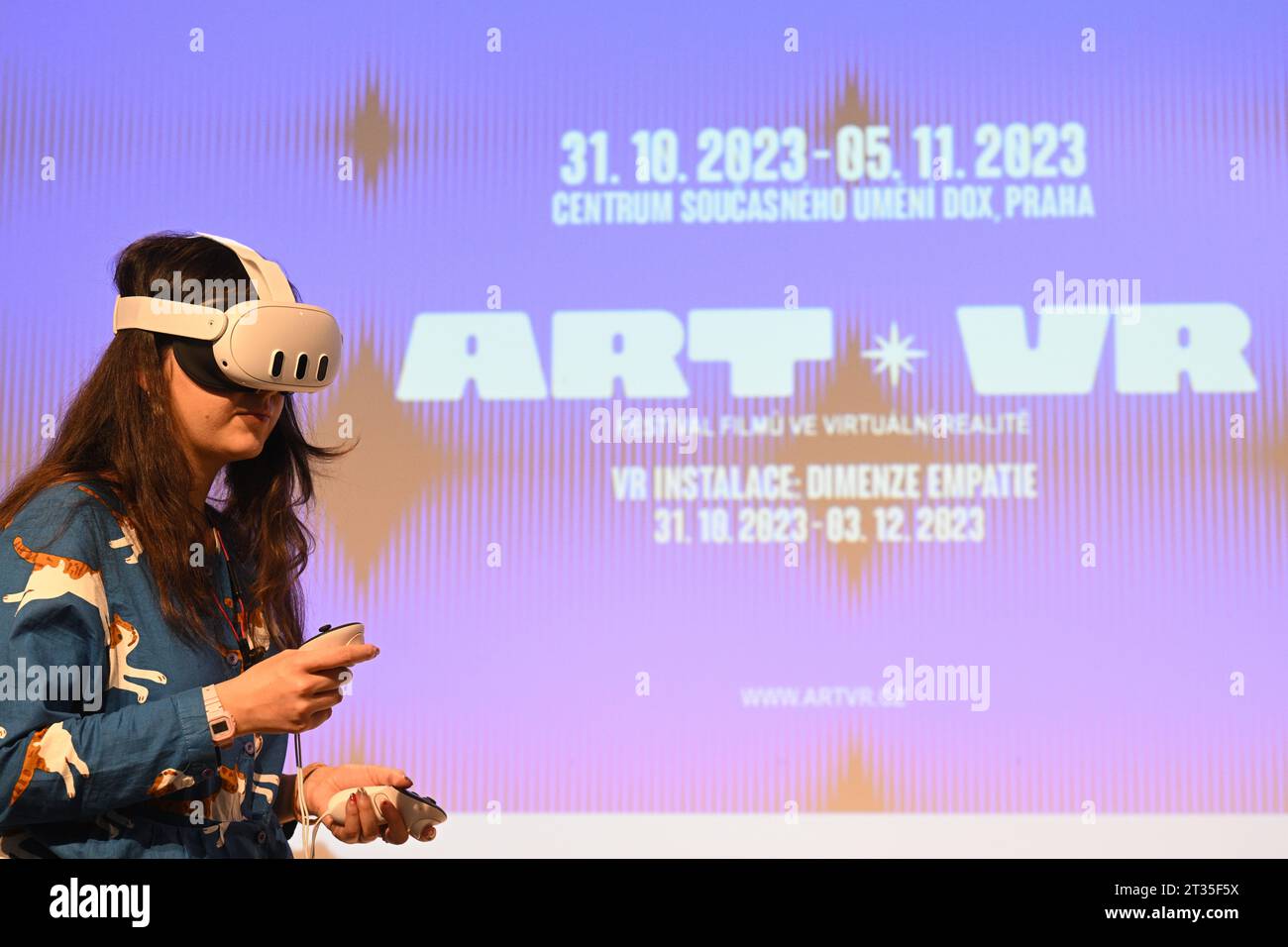 Prague, Czech Republic. 23rd Oct, 2023. Press conference on first edition of the ART*VR festival ...