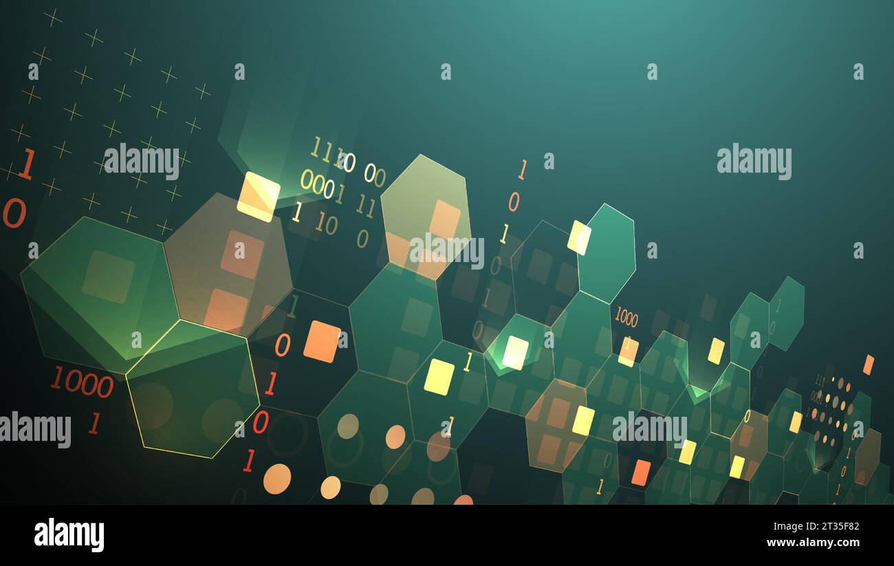 Geometric abstract background with hexagons. Science and technology ...