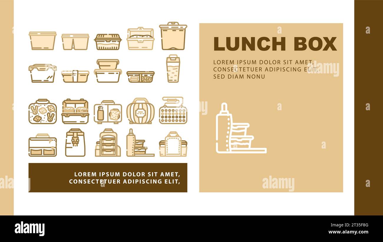 School lunchbox open Stock Vector Images - Alamy
