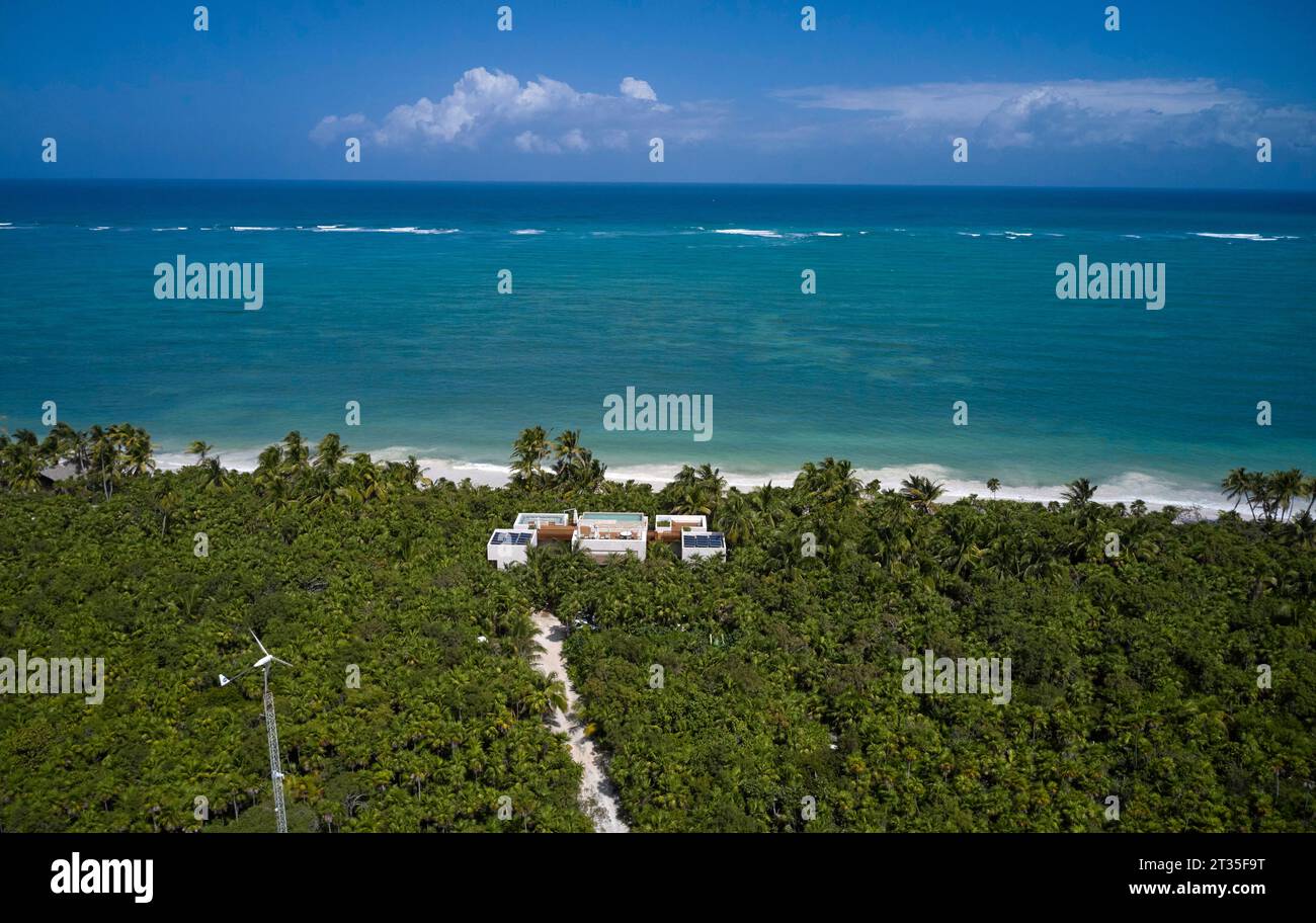 Drone view. Holiday Home Tulum - Casa Uh K aay, Tulum, Mexico ...