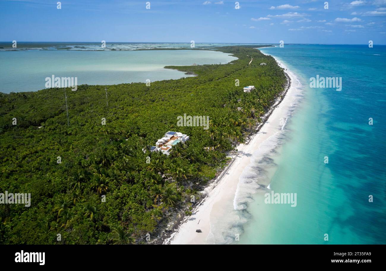 Drone view. Holiday Home Tulum - Casa Uh K aay, Tulum, Mexico ...