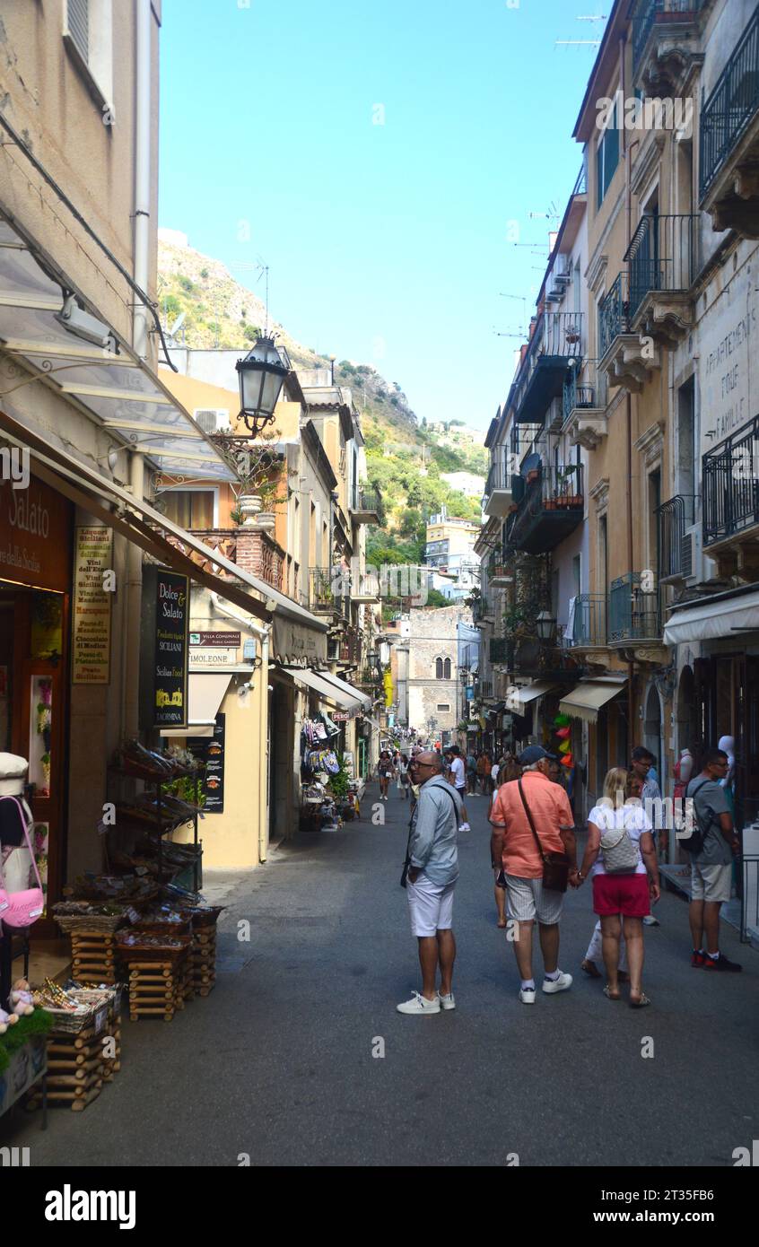 People/Holidaymakers Walking and Exploring the Old Narrow Ancient ...