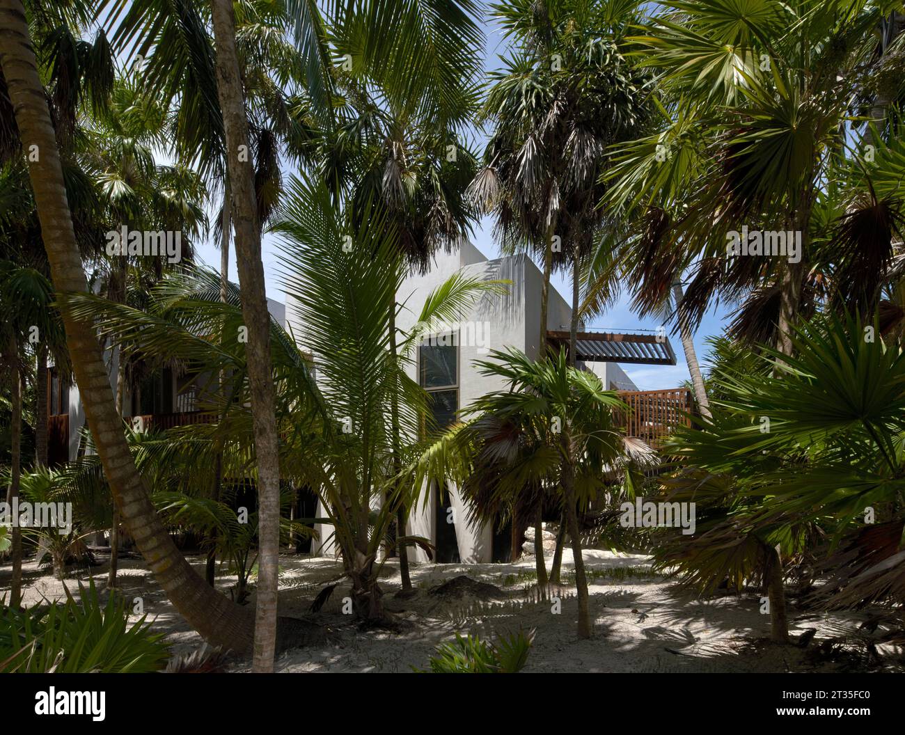 View of house though trees. Holiday Home Tulum - Casa Uh K aay, Tulum ...