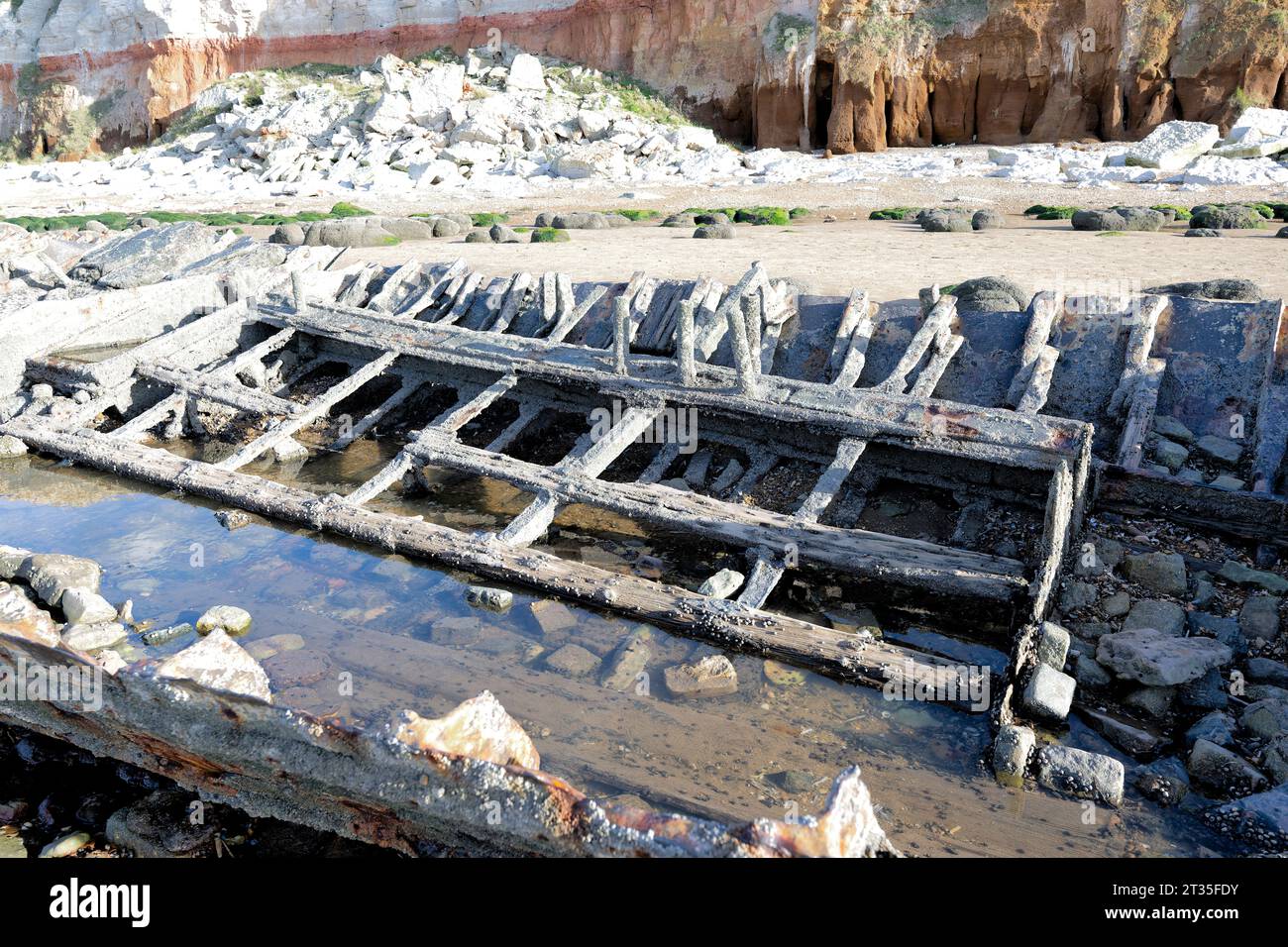 The wreck of the steam trawler, sheraton at hunstanton, norfolk Stock ...