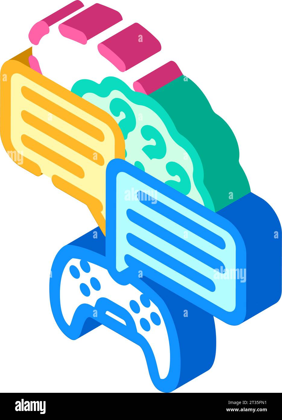 community game development isometric icon vector illustration Stock ...