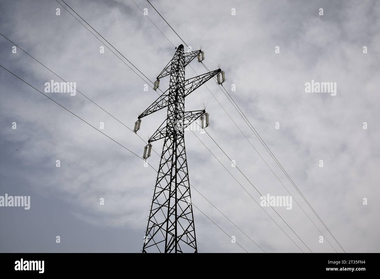 high voltage pole Stock Photo - Alamy
