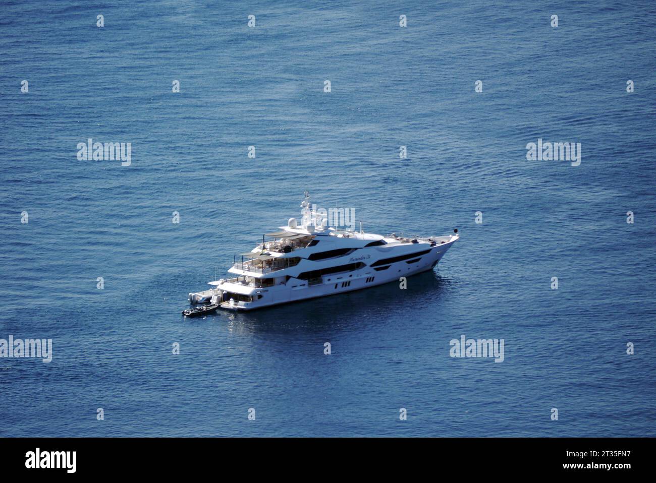The Sunseeker Luxury Yacht Alessandra III Anchored in the Bay of ...