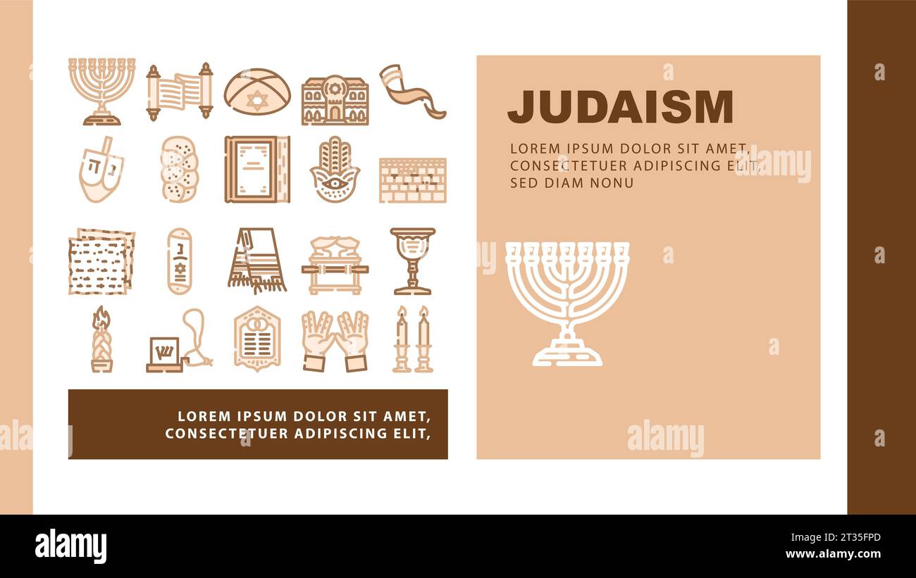 judaism religion jewish landing header vector Stock Vector Image & Art ...
