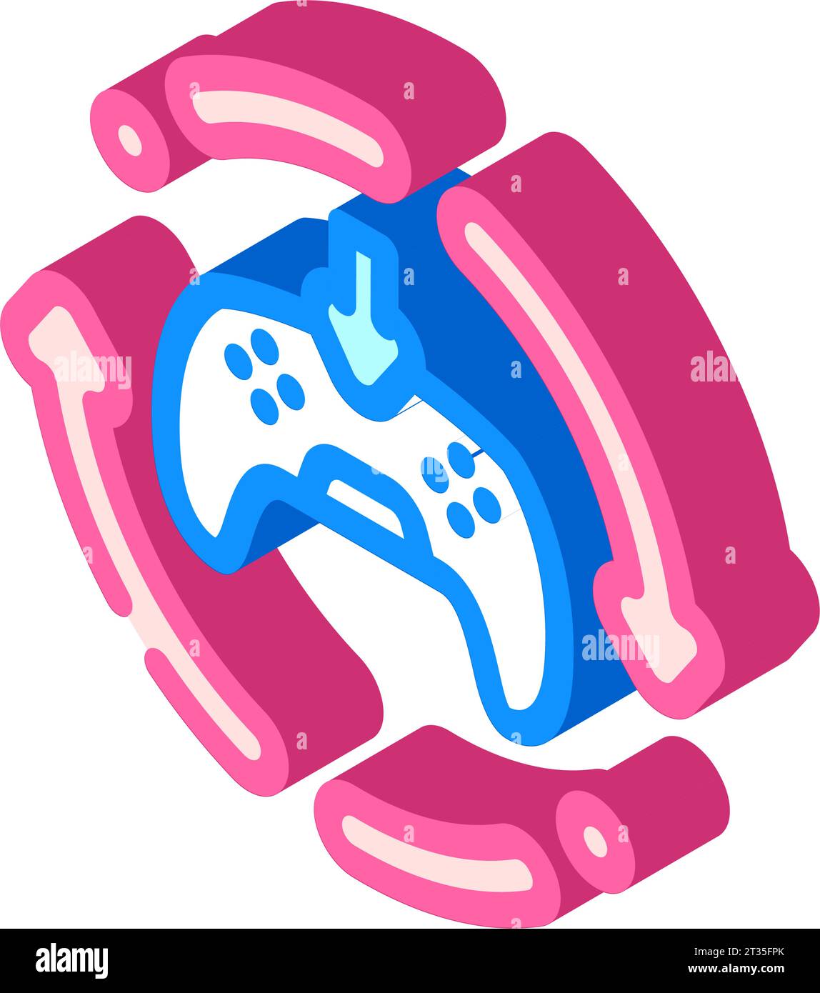 Updates Game Development Isometric Icon Vector Illustration Stock