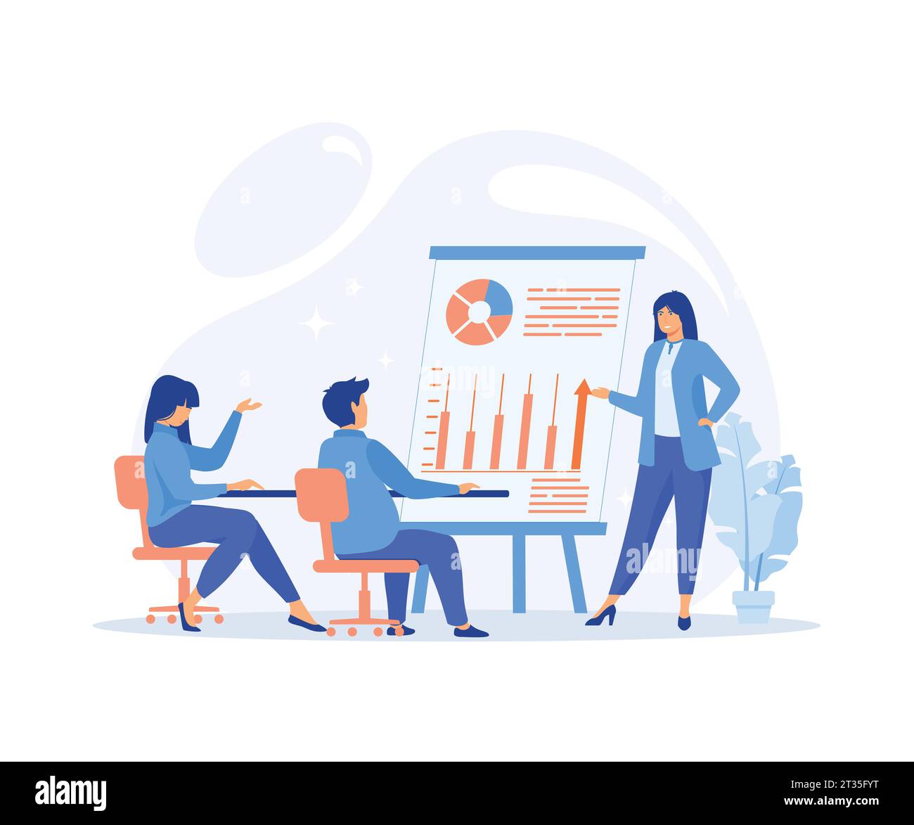 Leadership mentoring concept. Coach speaker speaks to the audience ...