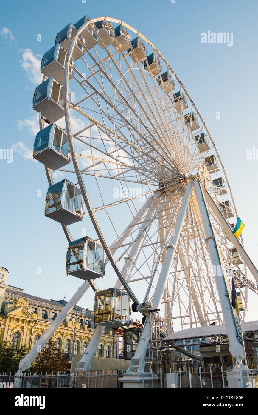 Tourist center with modern tourist attractions - ferris wheel in ...
