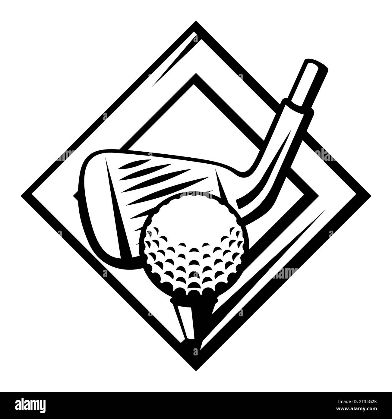 Emblem with golf symbols. Sport club label or emblem Stock Vector Image ...