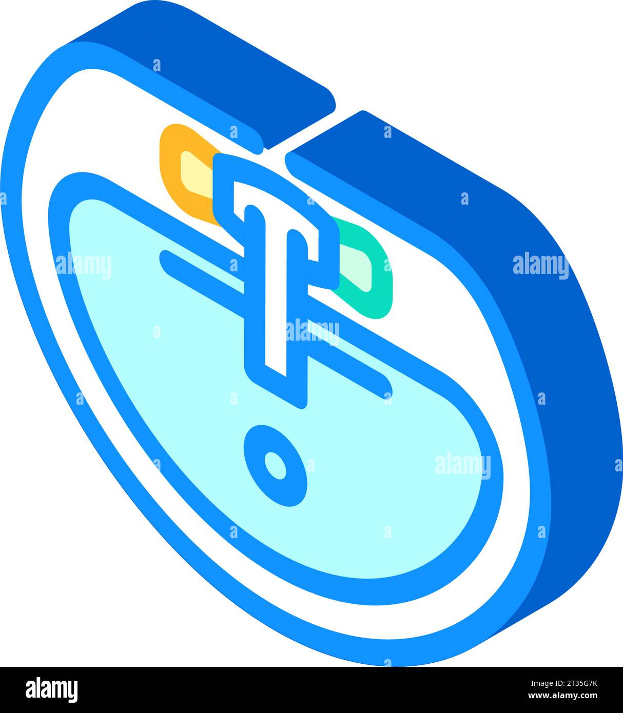 sink top view isometric icon vector illustration Stock Vector Image ...