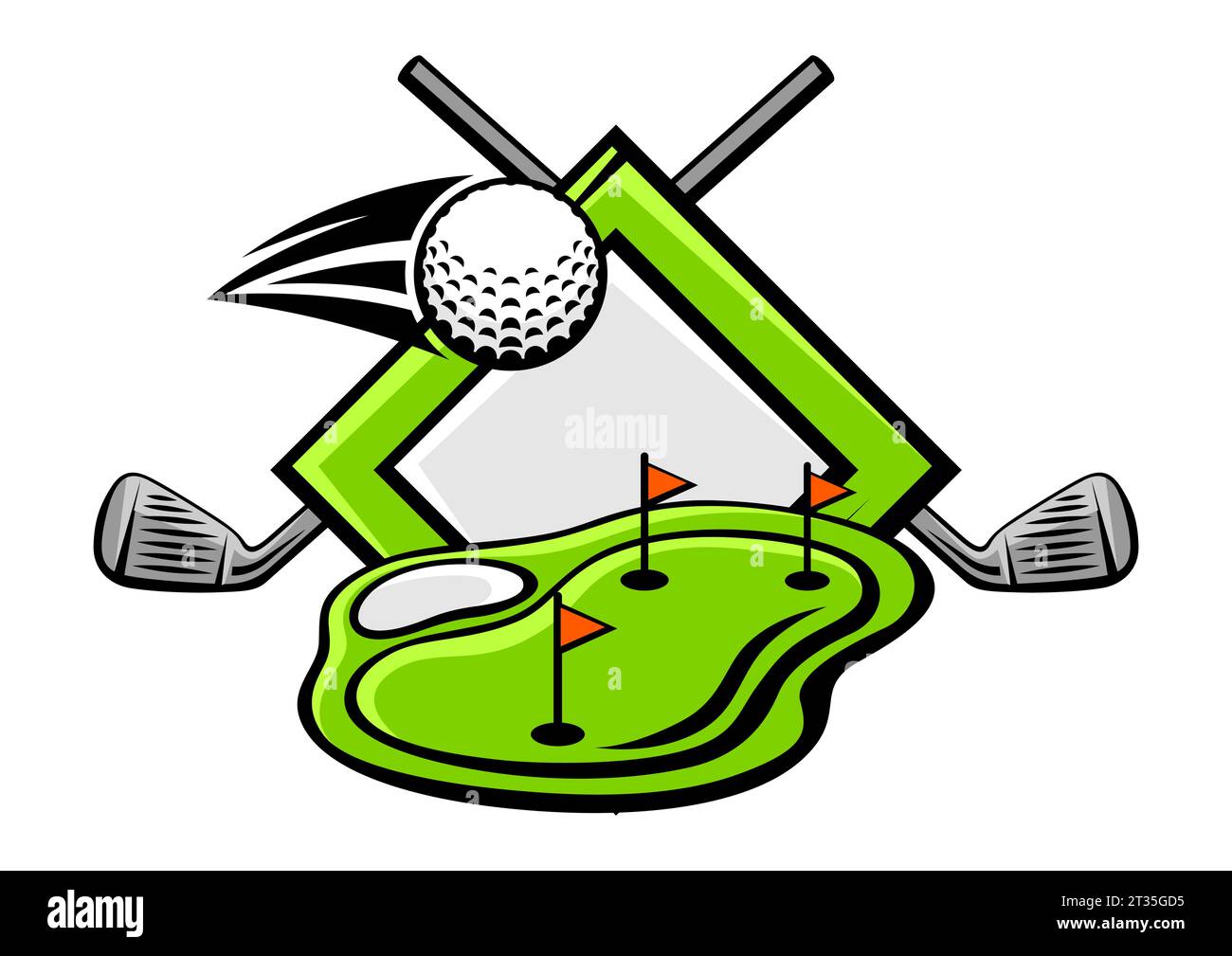 Golf club pitch Stock Vector Images - Alamy
