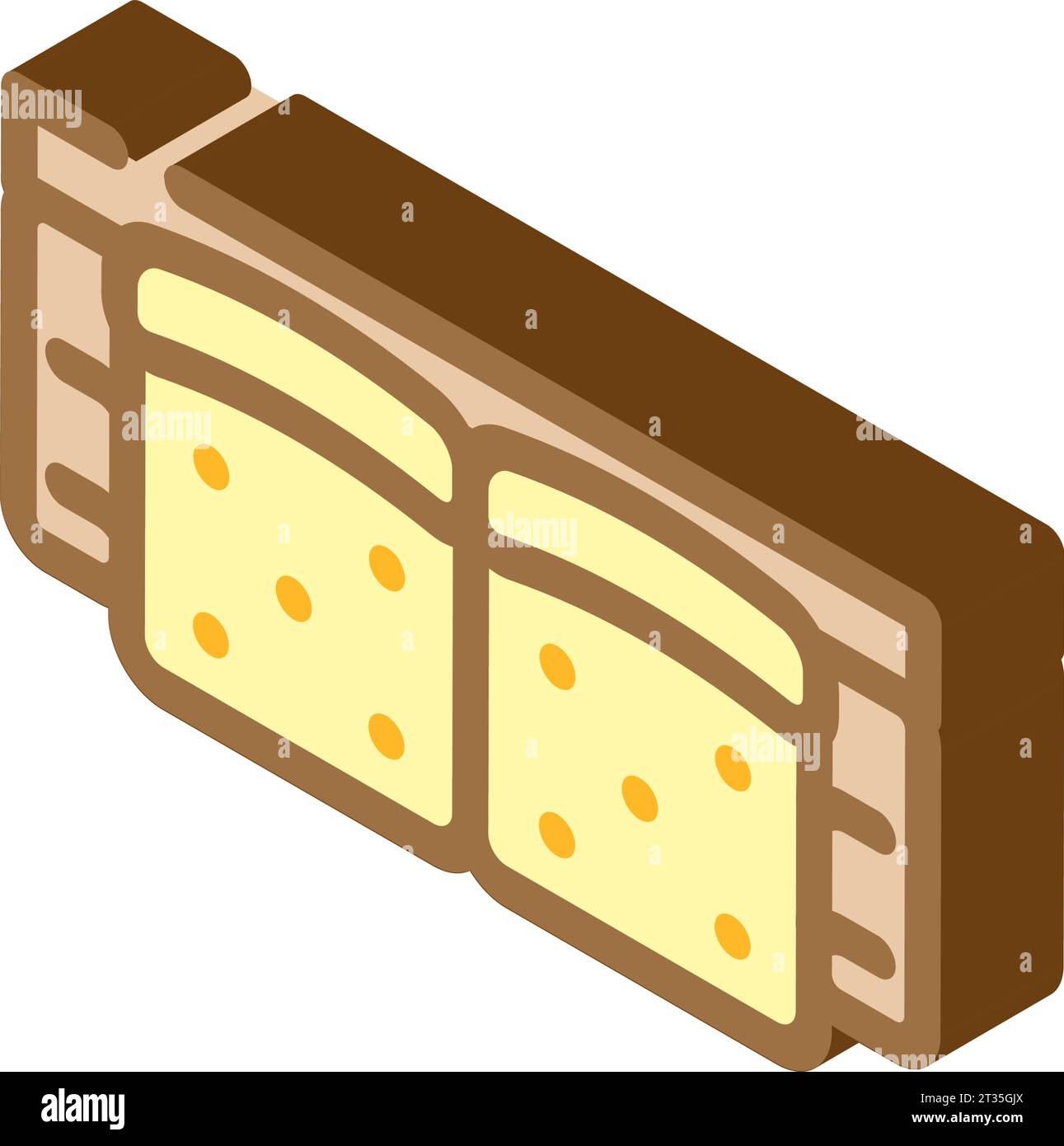 sofa two sections top view isometric icon vector illustration Stock ...