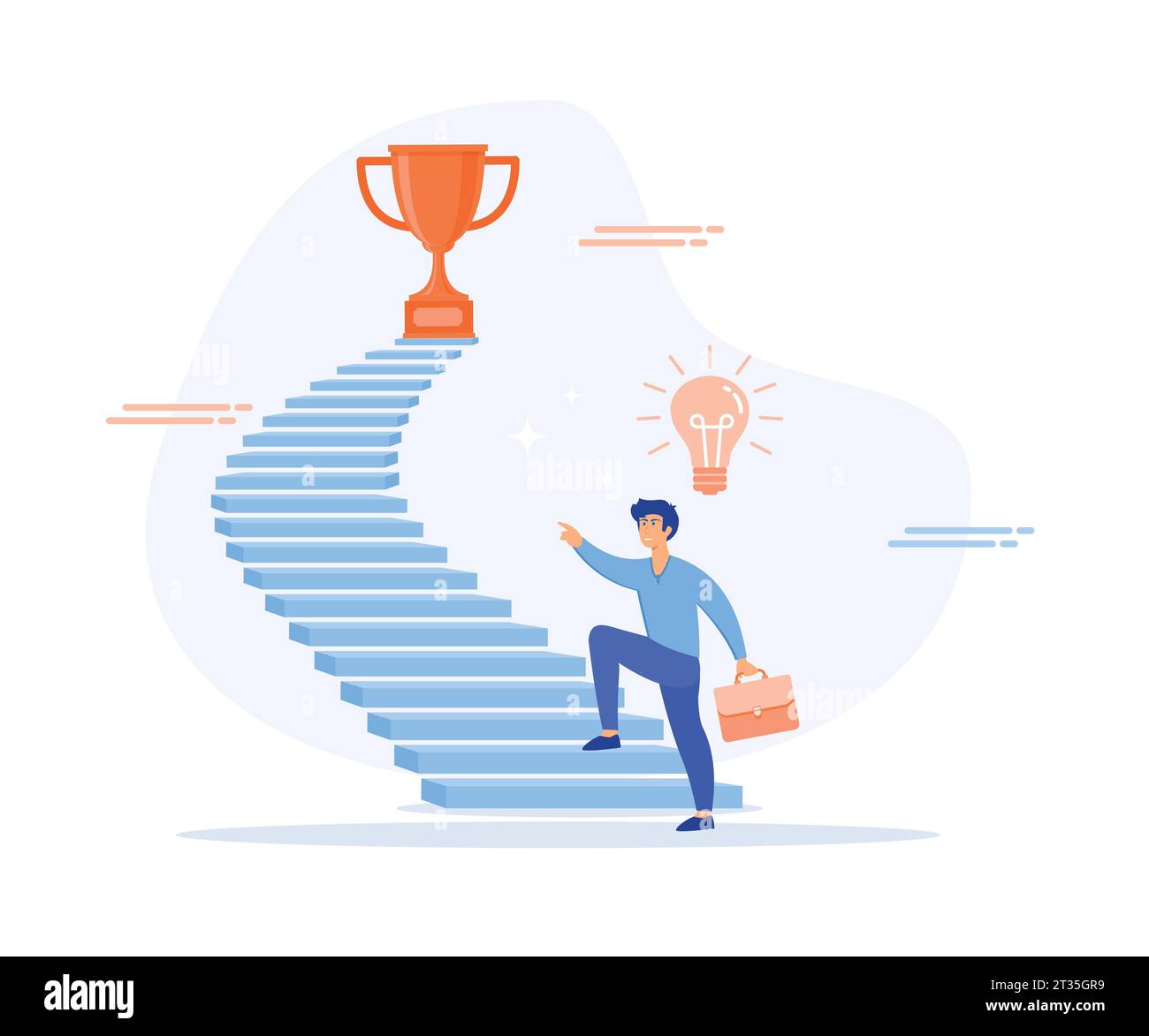 Walking up staircase Stock Vector Images - Alamy