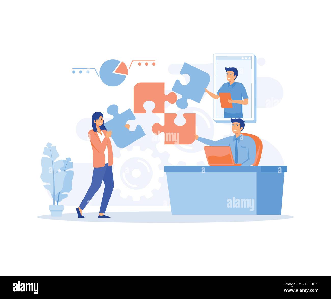 People working together. business team building symbol. Work flow ...