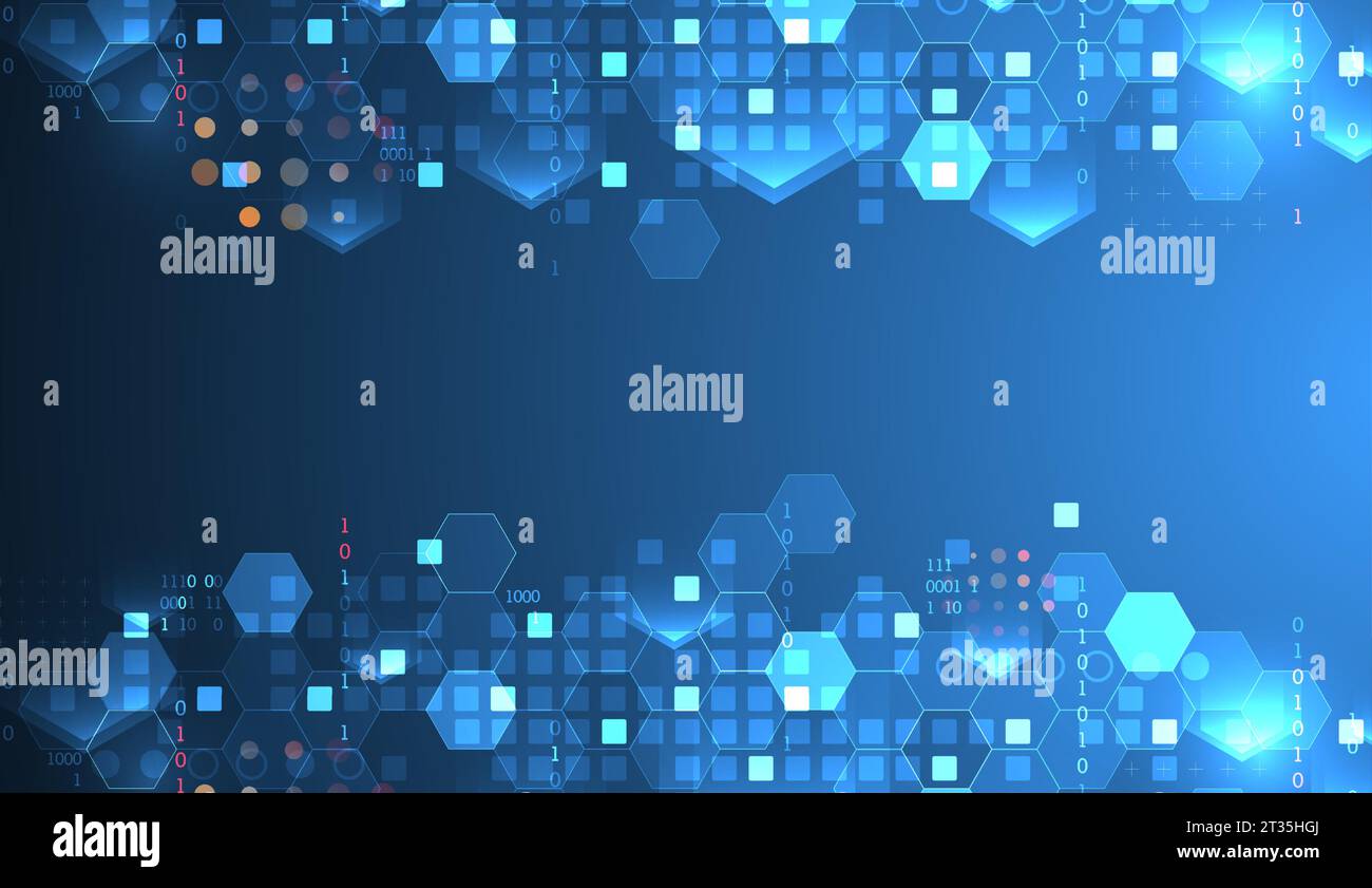 Geometric abstract background with hexagons. Science and technology ...