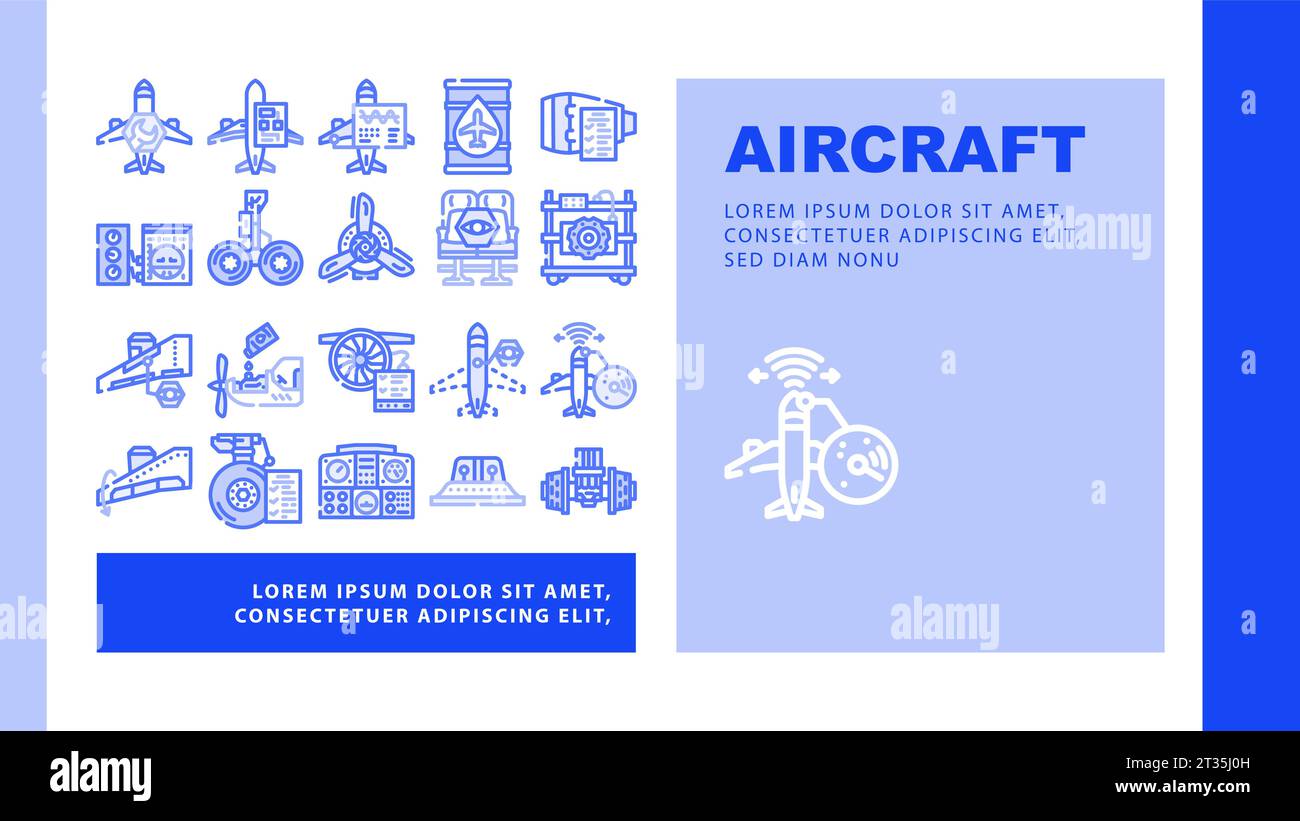 aircraft mechanic aviation landing header vector Stock Vector Image & Art - Alamy