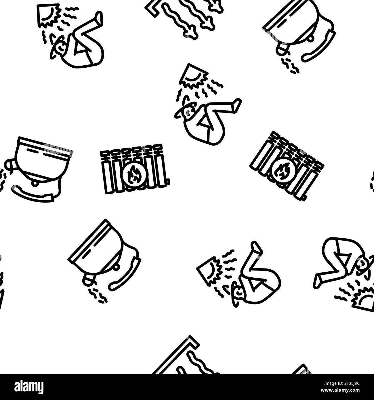 hot heat cold fire vector seamless pattern Stock Vector Image & Art - Alamy