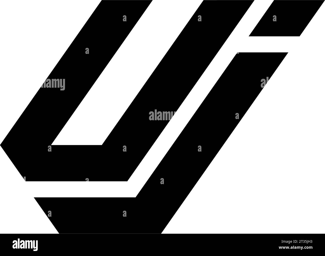 Uj initials logo Black and White Stock Photos & Images - Alamy