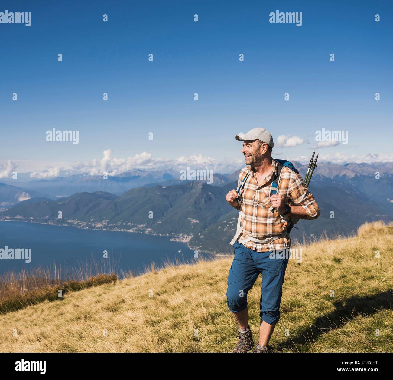Man walking on mountain hi-res stock photography and images - Alamy