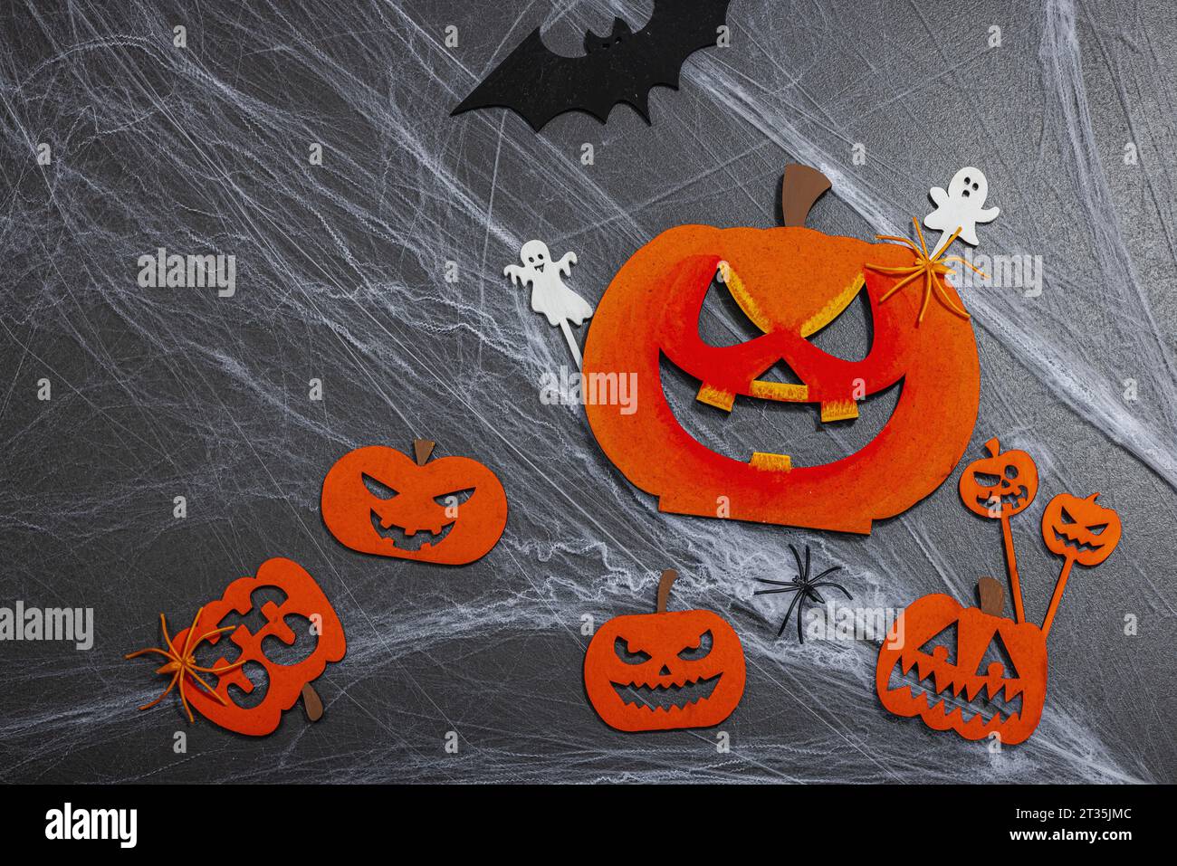 Traditional festive composition for Halloween party. Funny seasonal ...