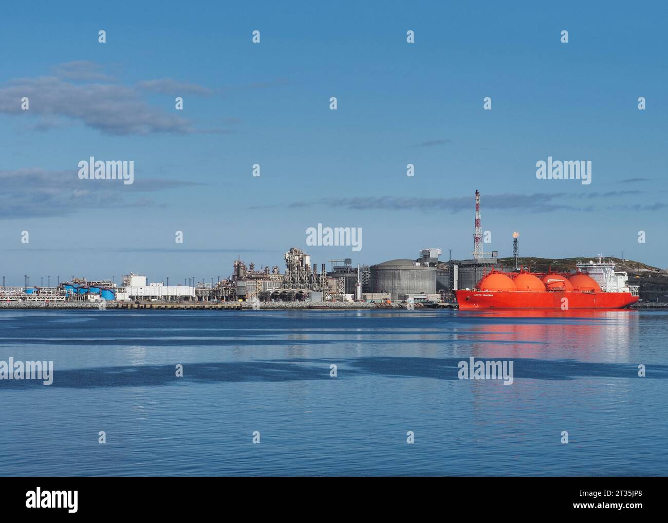 Hammerfest, Norway. 24th Aug, 2023. The LNG tanker "Arctic Princess ...