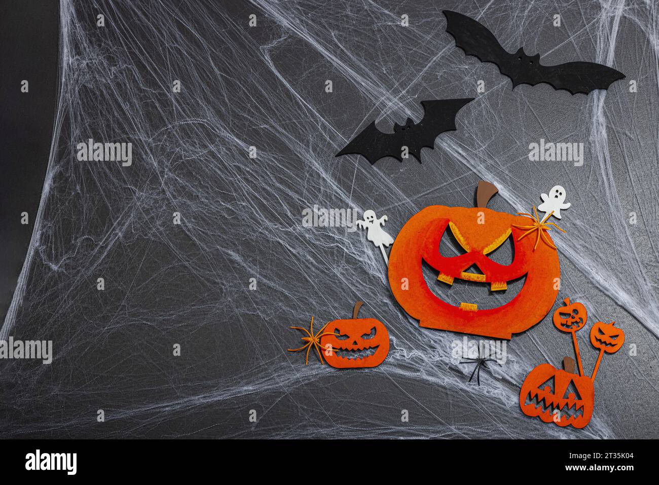 Traditional festive composition for Halloween party. Funny seasonal ...