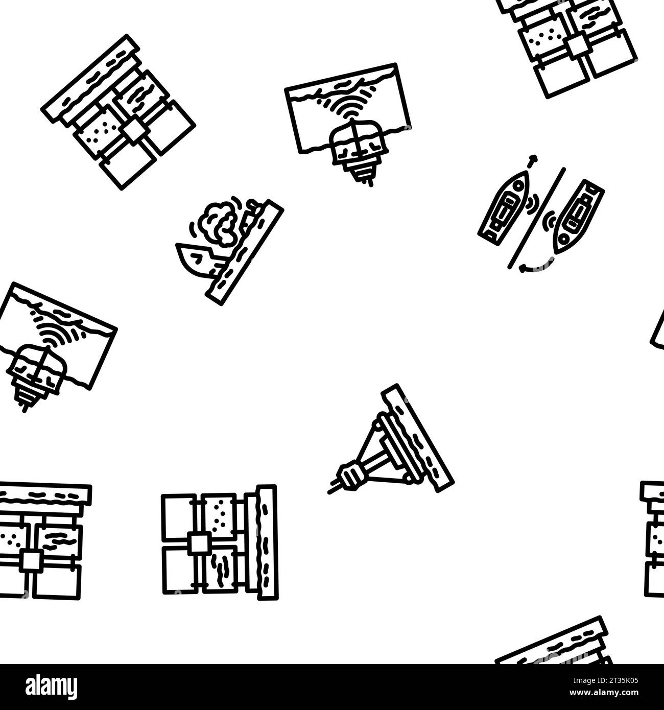 marine engineering ship seamless pattern vector Stock Vector Image ...