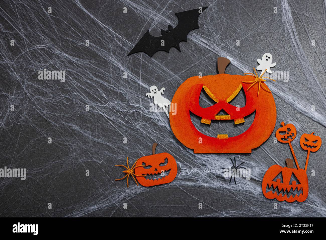 Traditional festive composition for Halloween party. Funny seasonal ...