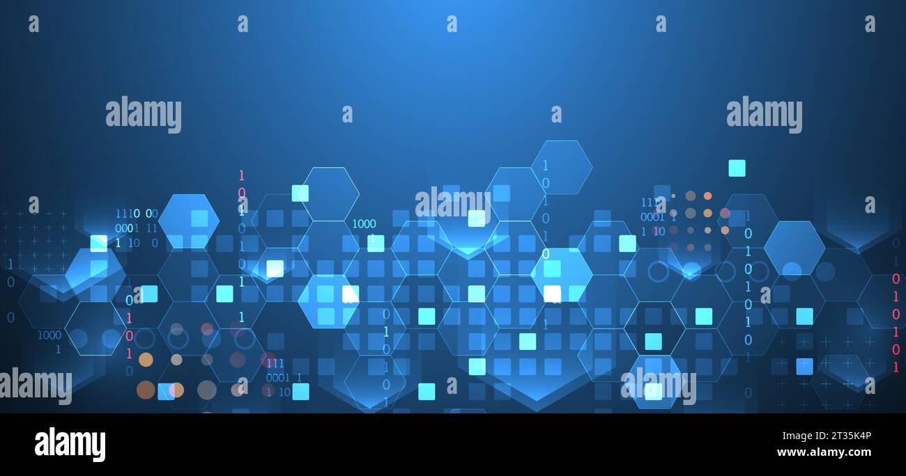 Geometric abstract background with hexagons. Science and technology ...