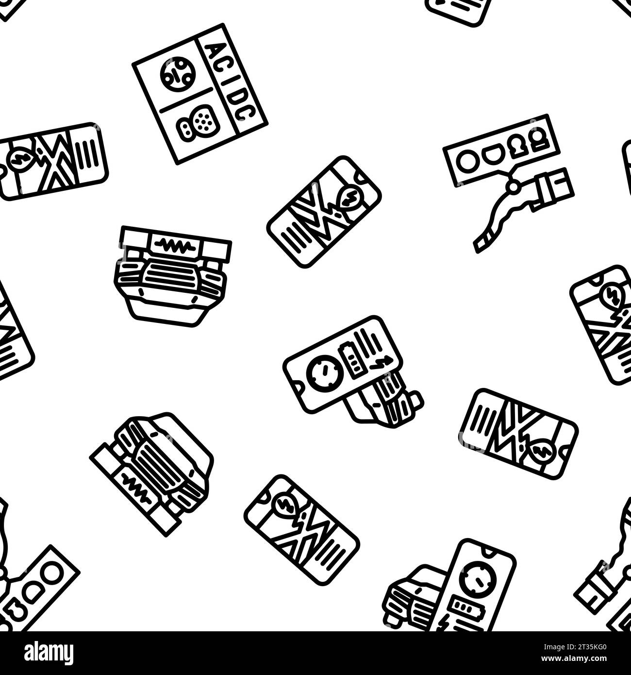electric car charging seamless pattern vector Stock Vector Image & Art ...