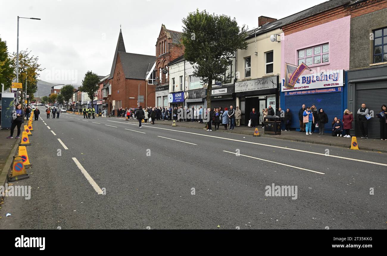 Bystanders during the unveiling and dedication on the Shankill Road in ...