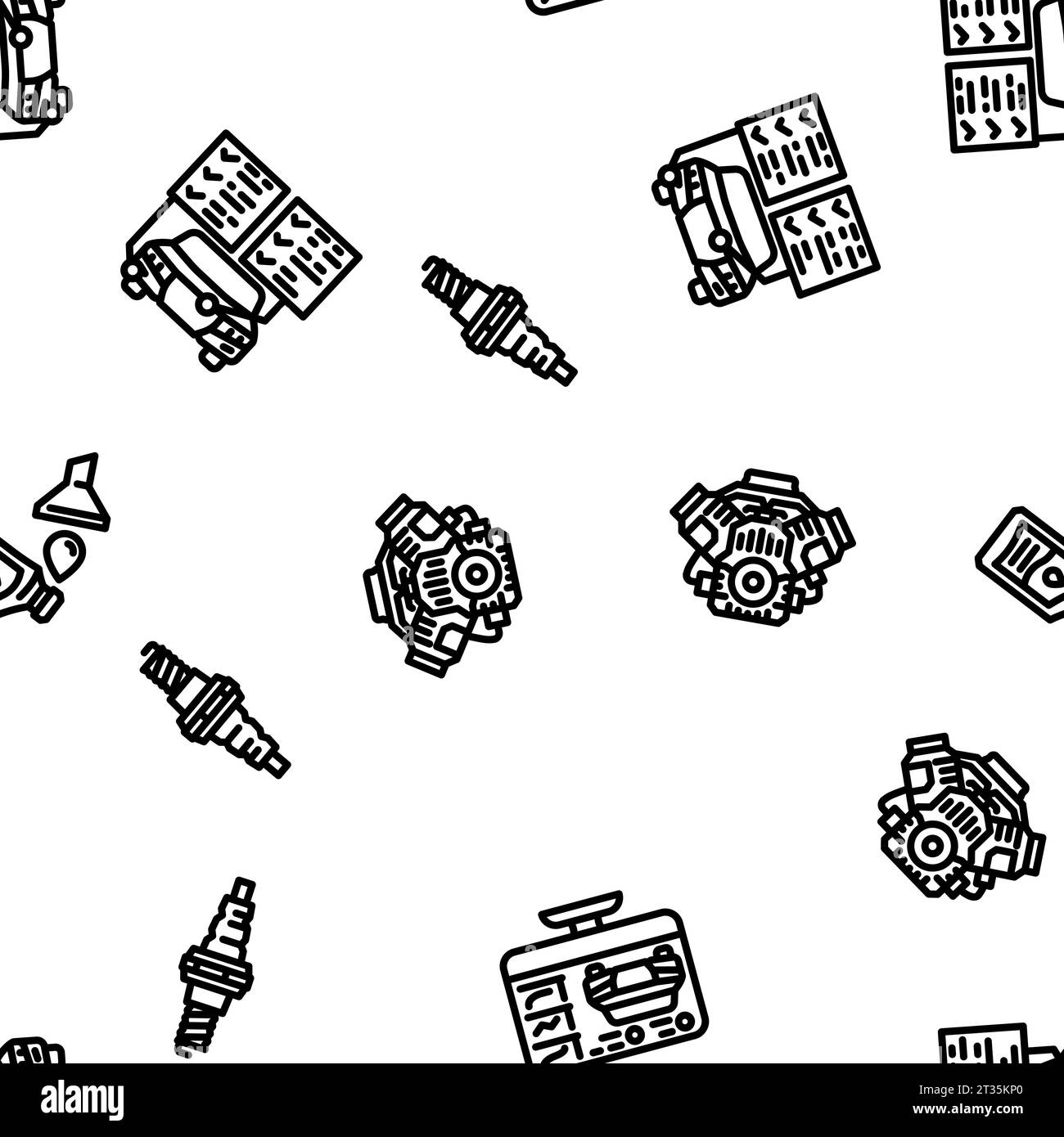 car mechanic auto seamless pattern vector Stock Vector Image & Art - Alamy