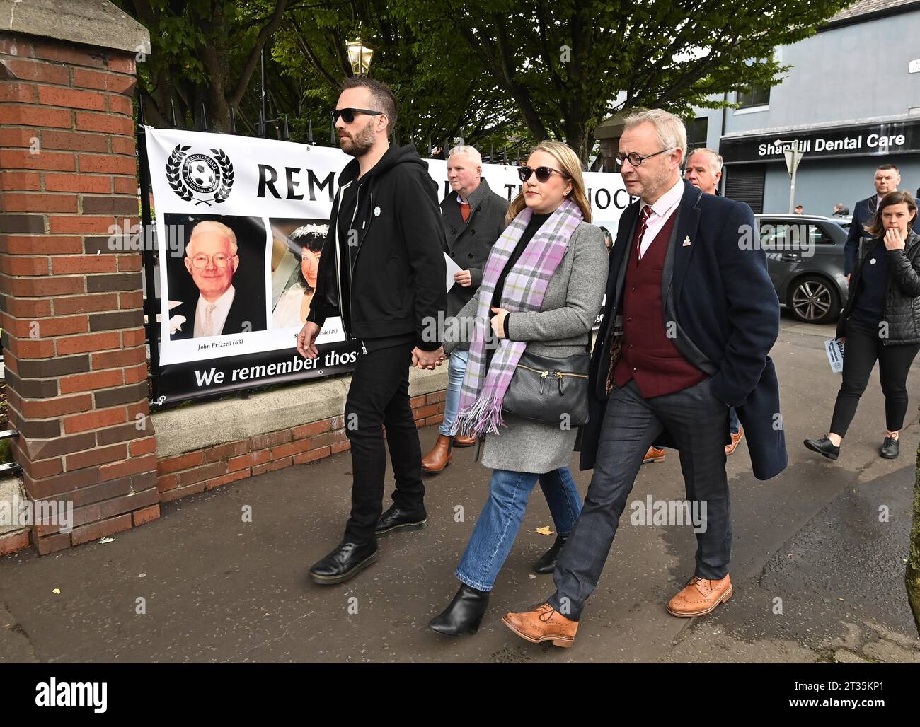 Alan McBride (right) and daughter Zoe, whose wife and mother was killed ...