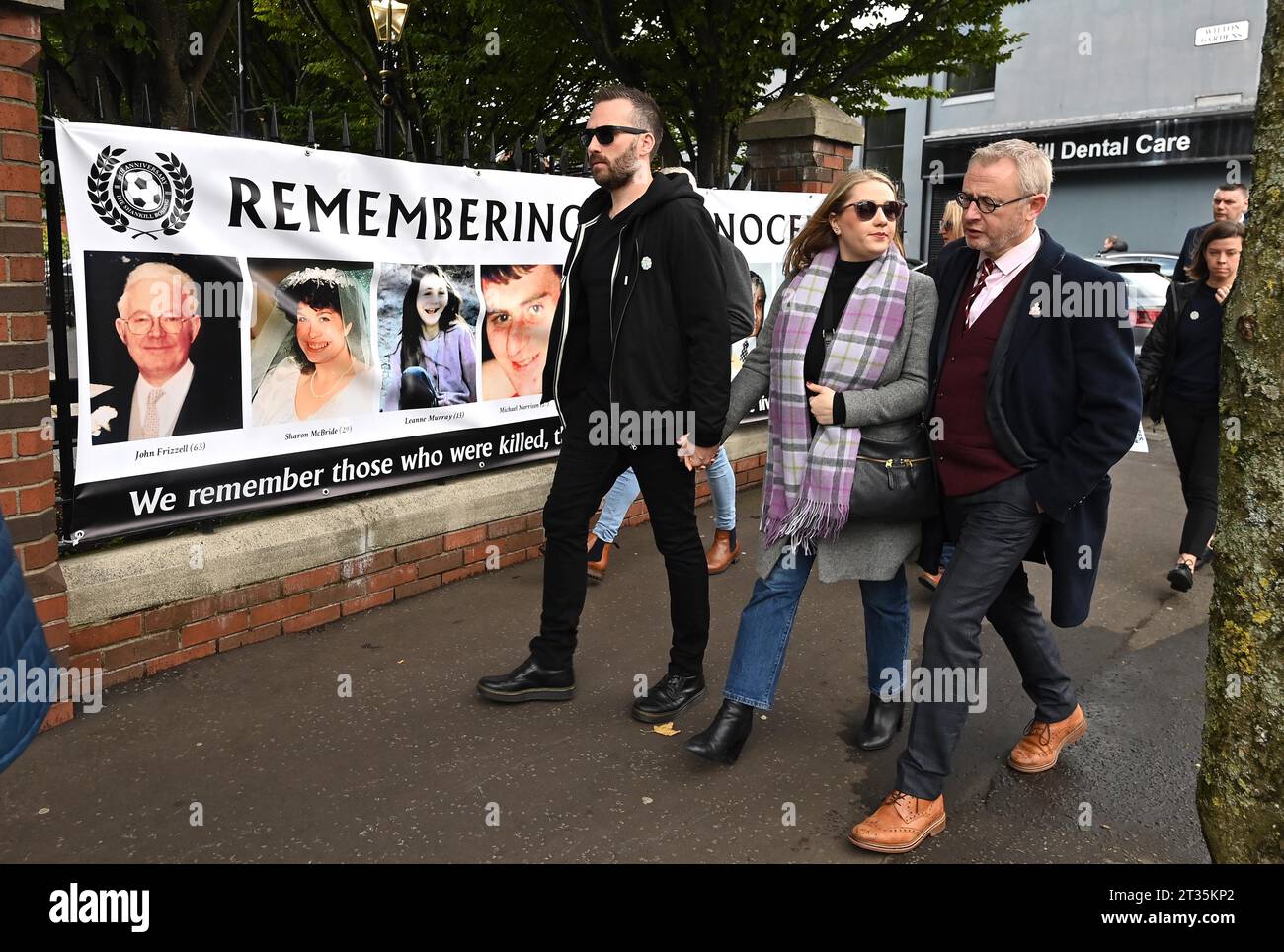 Alan McBride (right) and daughter Zoe, whose wife and mother was killed ...
